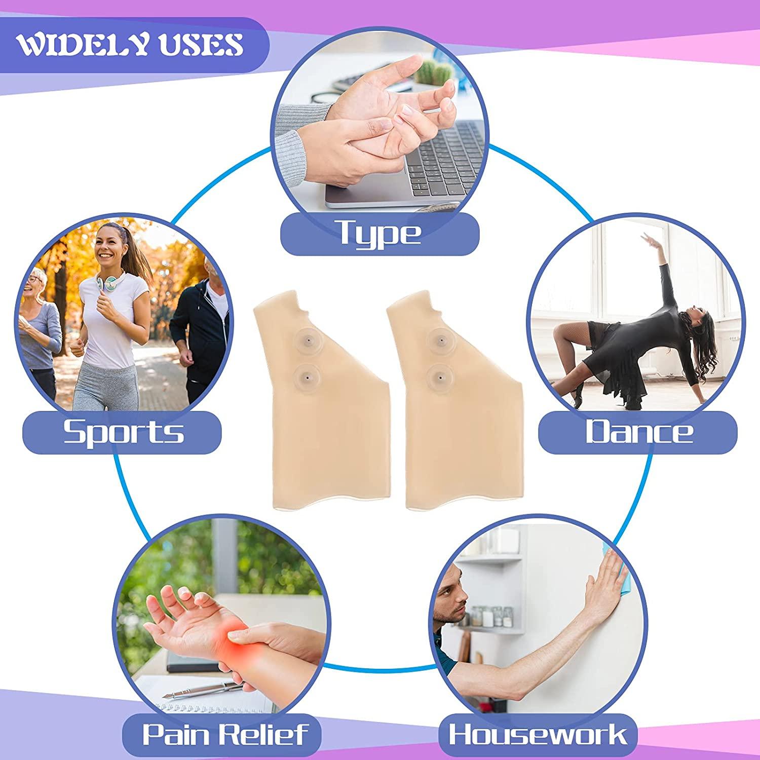 4-Piece Waterproof Gel Wrist Thumb Braces for Arthritis Pain Relief ...