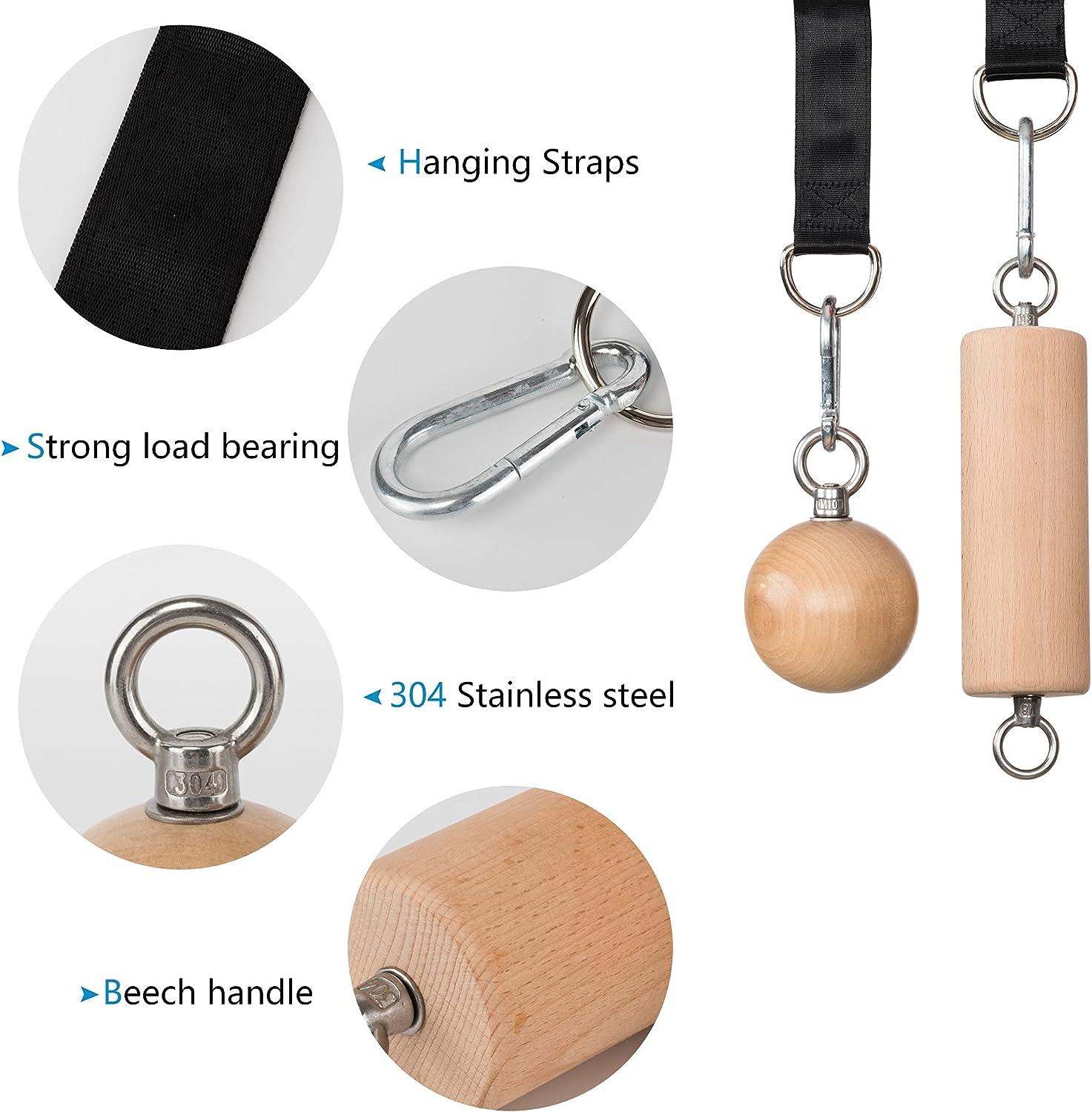YCHLCHL Wooden Pull Up Grips and Balls - Atomic Rock Climbing Holds ...