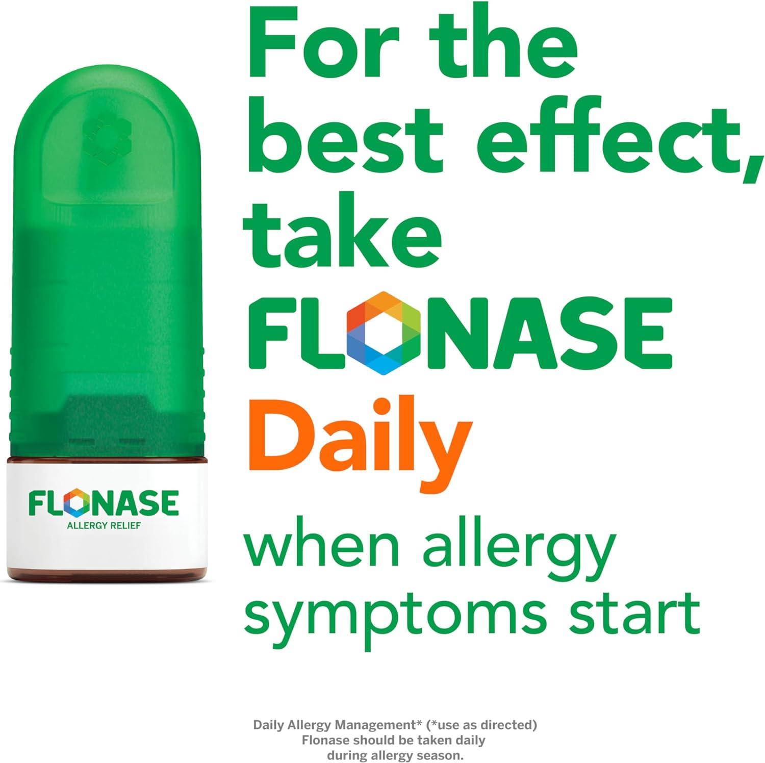 Flonase Allergy Relief Nasal Spray - 24 Hour Non Drowsy Medicine - 72 ...