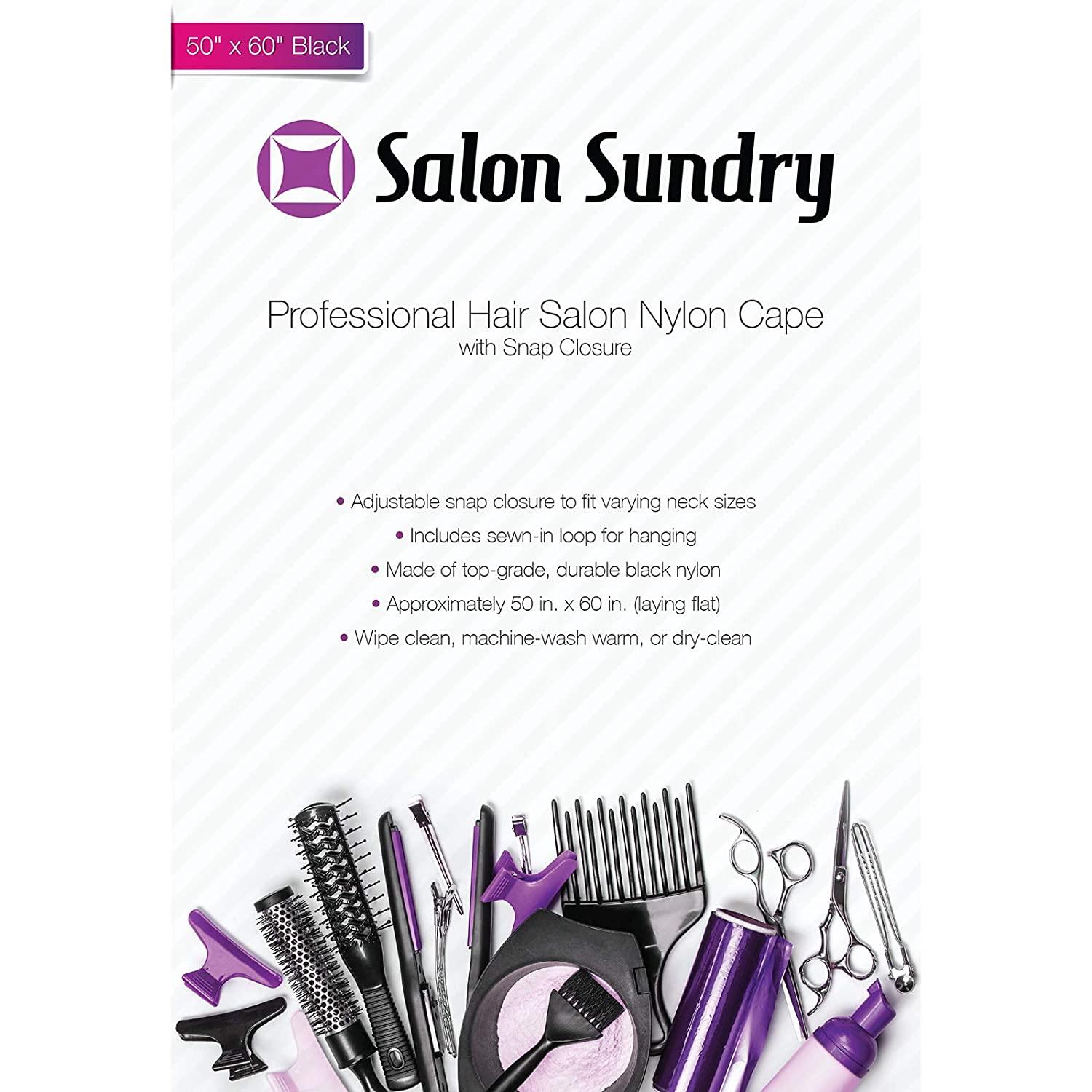 Salon Sundry Professional Hair Salon Cape - Nylon, 50x60, Snap Closure ...