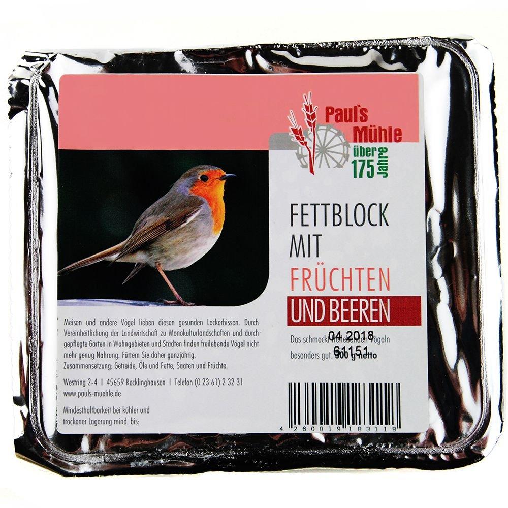 Paul's M hle Fat Block with Fruits & Berries - 12 x 300g Bird Buffet ...