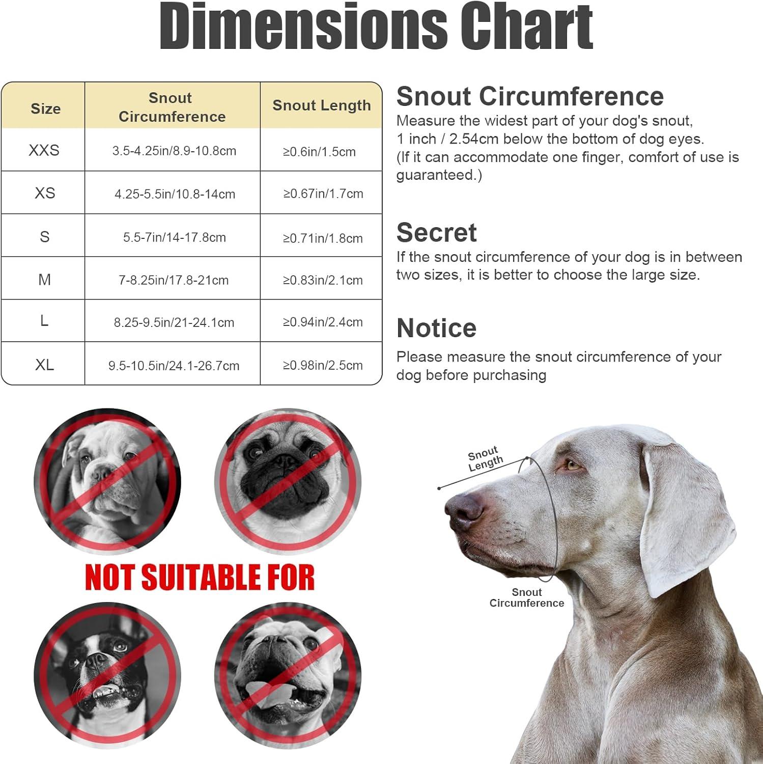 Soft Dog Muzzle for Short Snouts | Anti-Bark & Bite Muzzle for Small ...