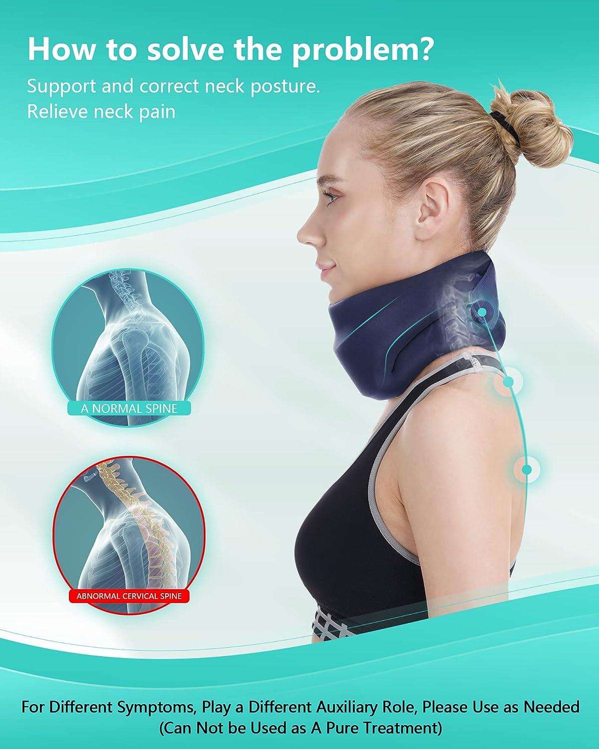 Neck Brace Cervical Collar for Sleeping - Blue M Size - Relief Neck ...