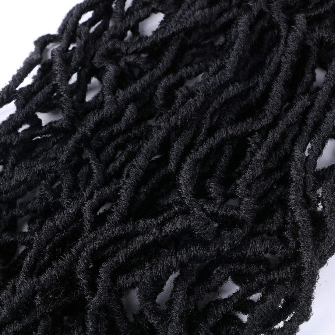 24 Inch Soft Locs Crochet Hair: 7 Pack Curly Wavy Faux Locs Crochet ...