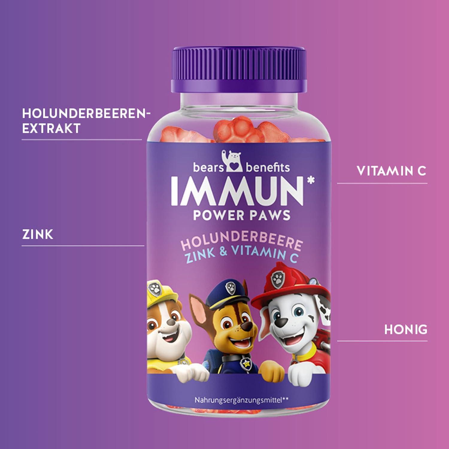 Buy Paw Patrol Kinder Vitamin Gummy Bears | Vitamin C & Zinc | 2-Month ...