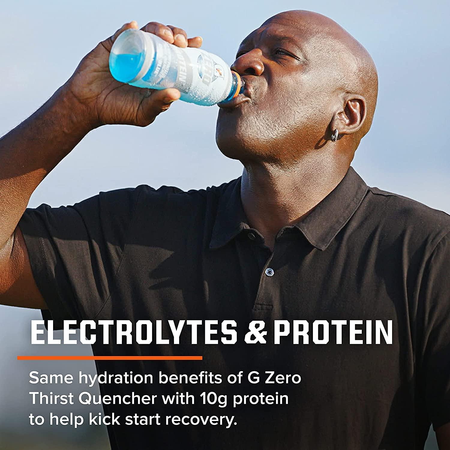 Gatorade Zero Protein Drink 10g Whey Isolate, Zero Sugar, Electrolytes ...