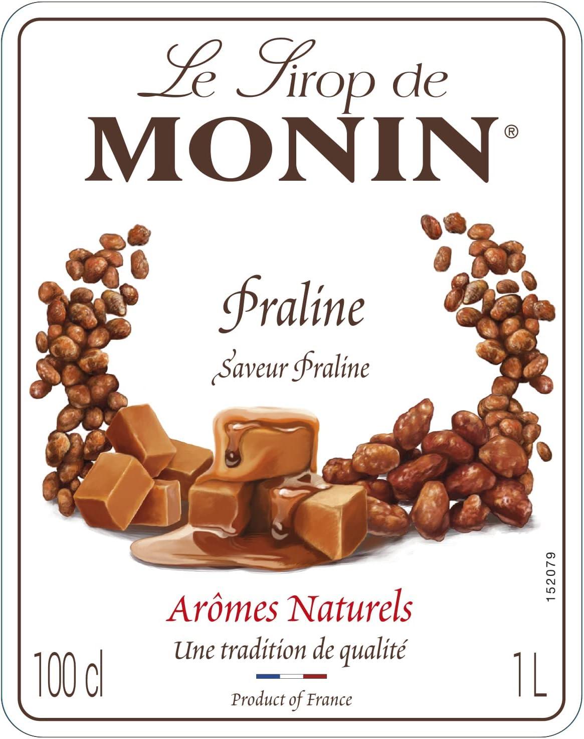 MONIN Premium Praline Syrup 1L - Vegan-Friendly & Allergen-Free | 100% ...