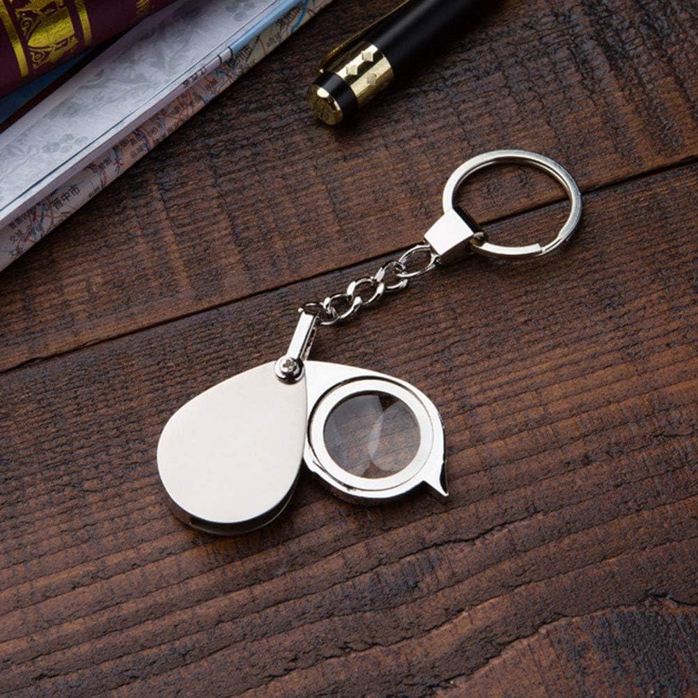SUPVOX 15x Magnifying Glass Keychain - Mini Portable Foldable Handheld ...