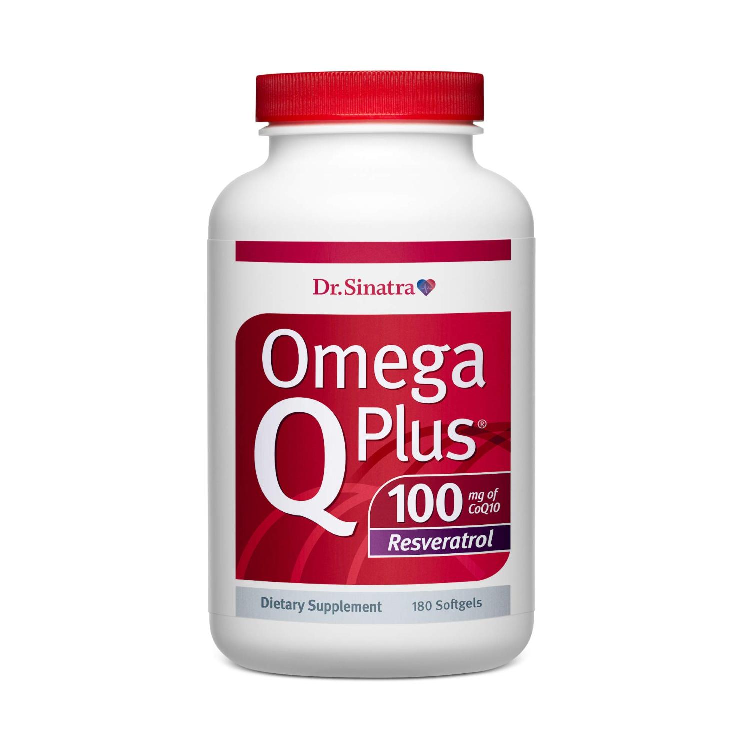 Dr. Sinatra Omega Q Plus 100 Resveratrol - Heart Health Support with ...