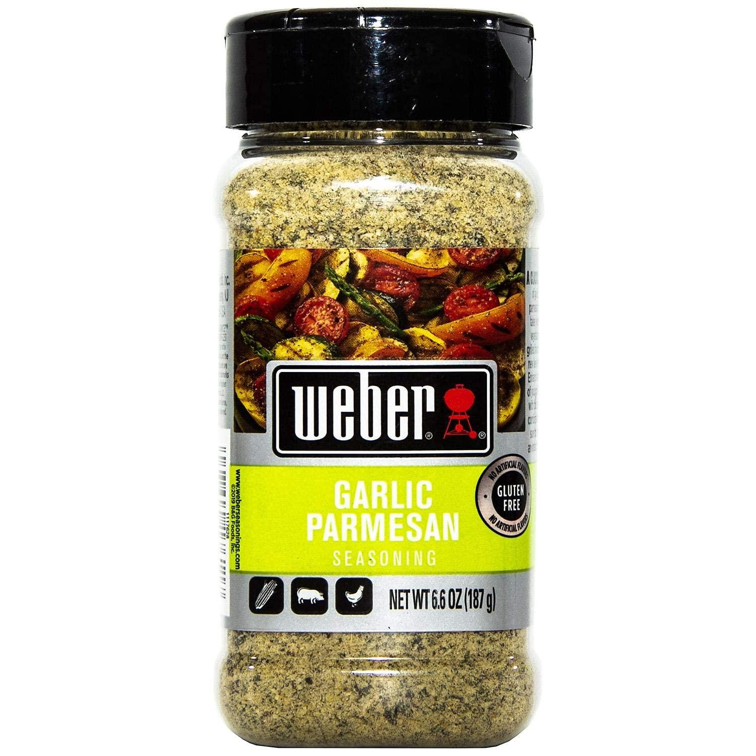 Weber Garlic Parmesan Seasoning 6.6oz (2 Pack) - Savory Blend for ...