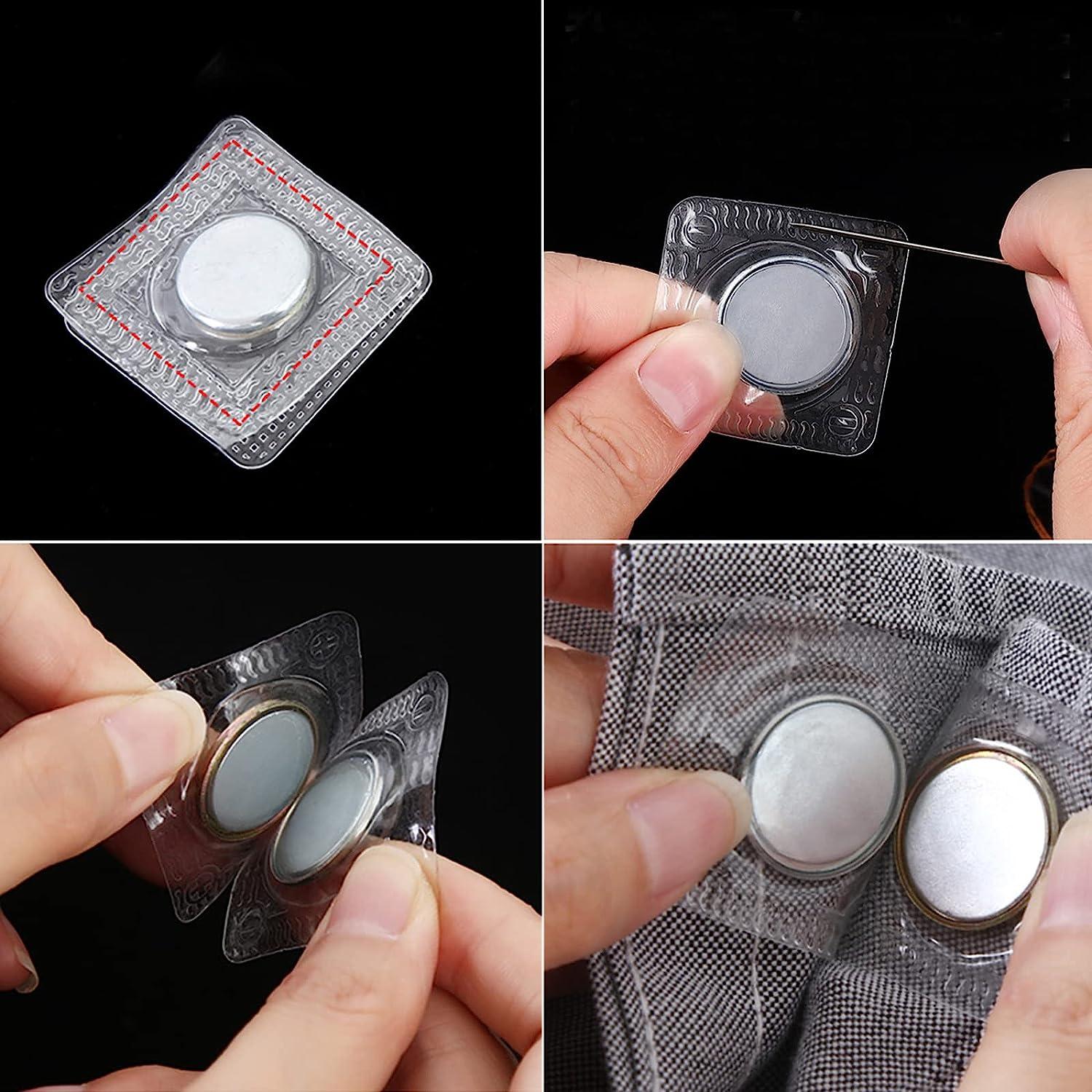 Invisible Magnetic Snap for Thin Fabrics - Silver PVC Square - Sew-in ...