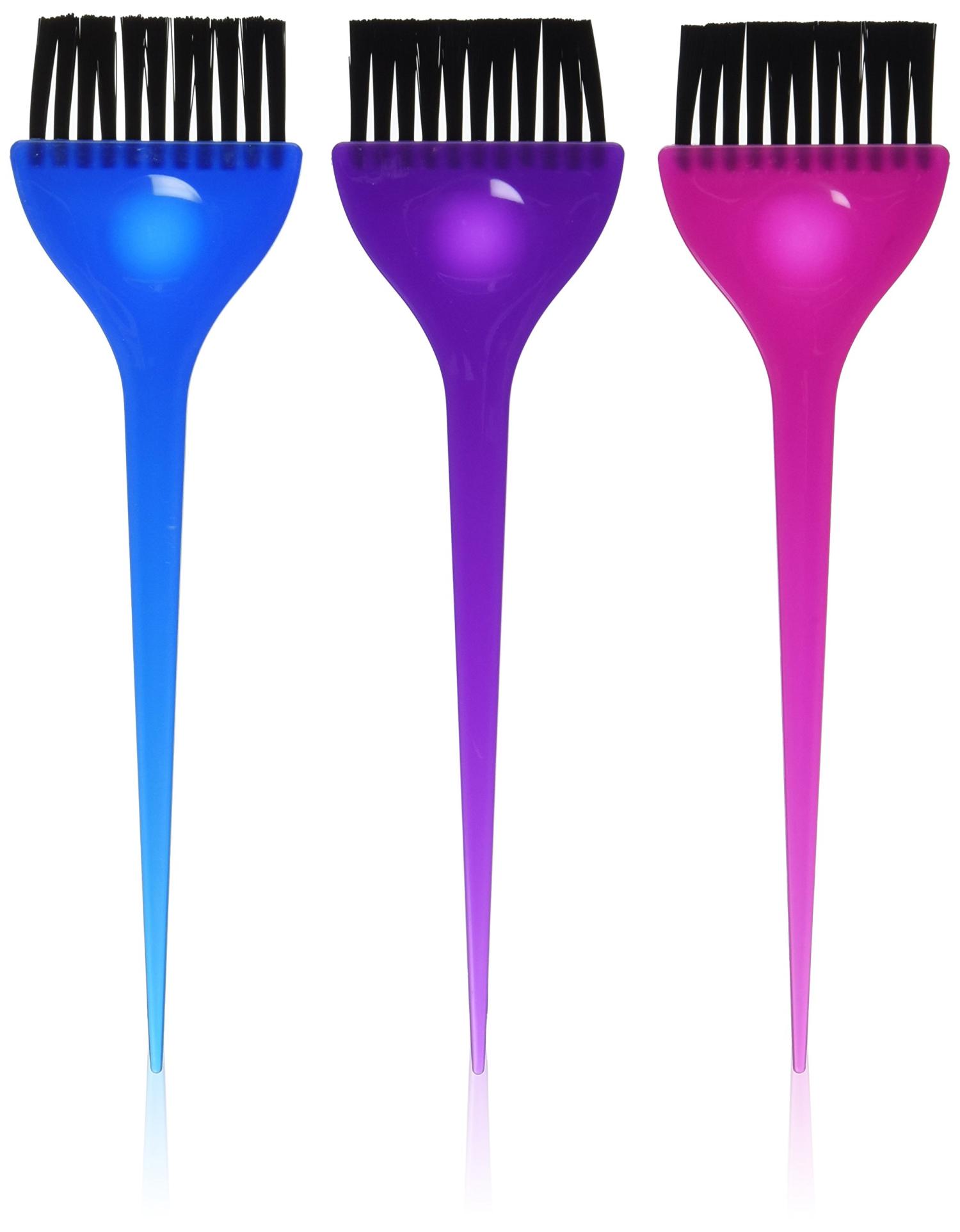 Soft 'N Style 3 Piece Translucent Dye Brush Set - Salon-Quality Hair ...
