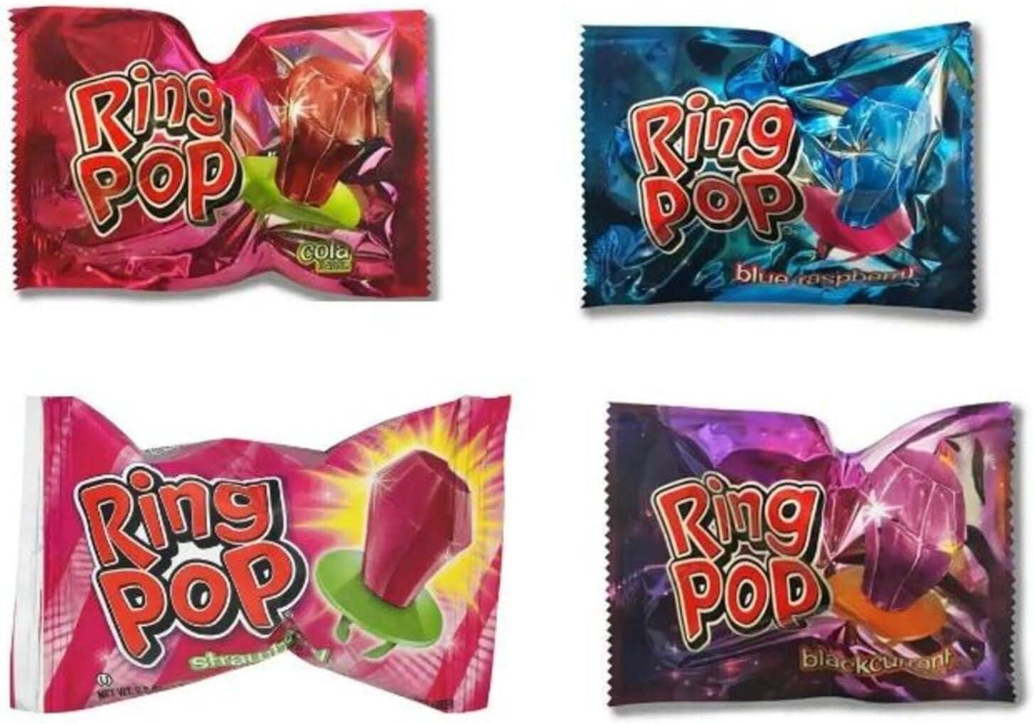 Zoo Pops Ring Pops Twister 11g Cola Strawberry Blue Raspberry and ...