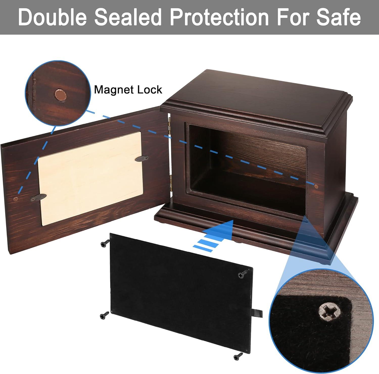 Cremation Memorial Urns for Human Ashes Adult Male Female Wooden ...