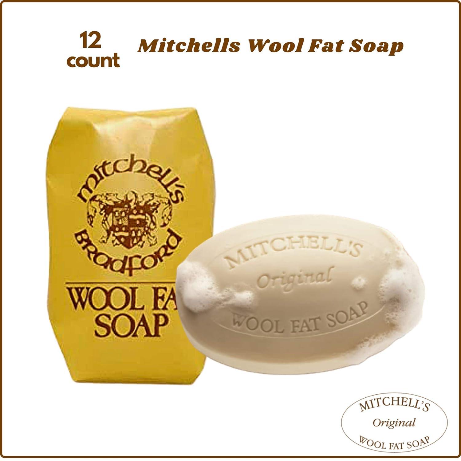 Mitchells Wool Fat Soap 12 Pack - Natural Moisturizing Soap Bar for ...