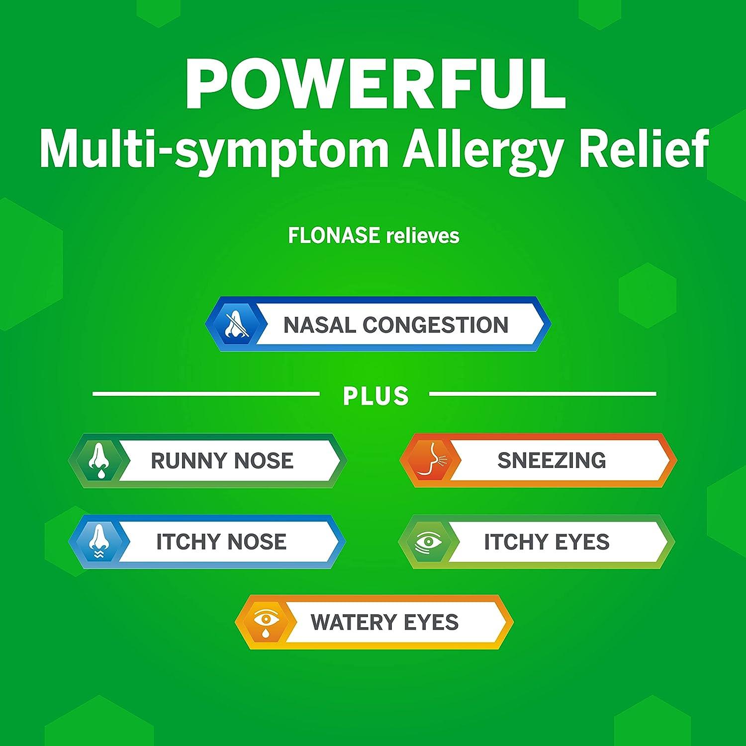 Flonase Allergy Relief Nasal Spray 24 Hour Non-Drowsy Medicine - 144 ...