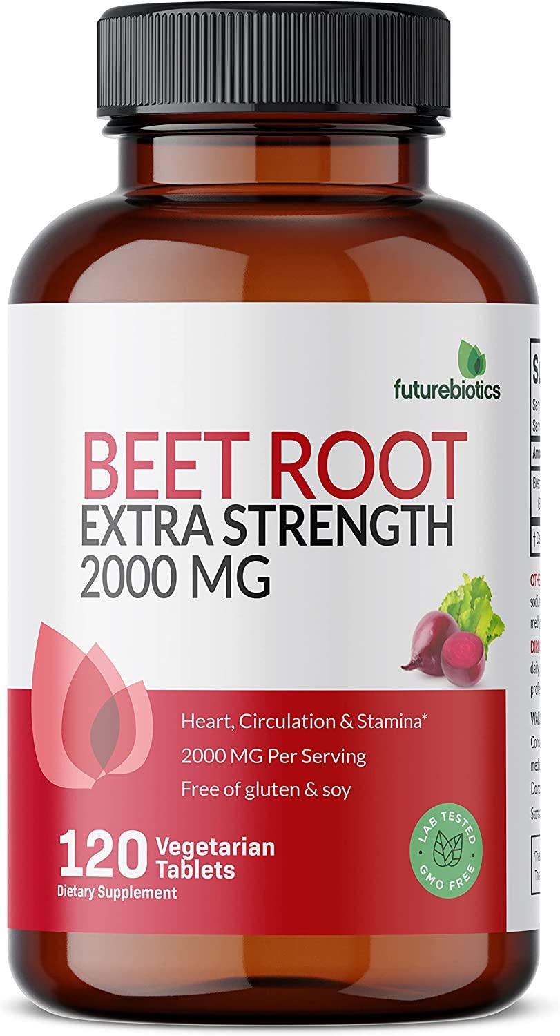 Futurebiotics Beet Root Extra Strength 2000mg - 120 Vegetarian Tablets ...