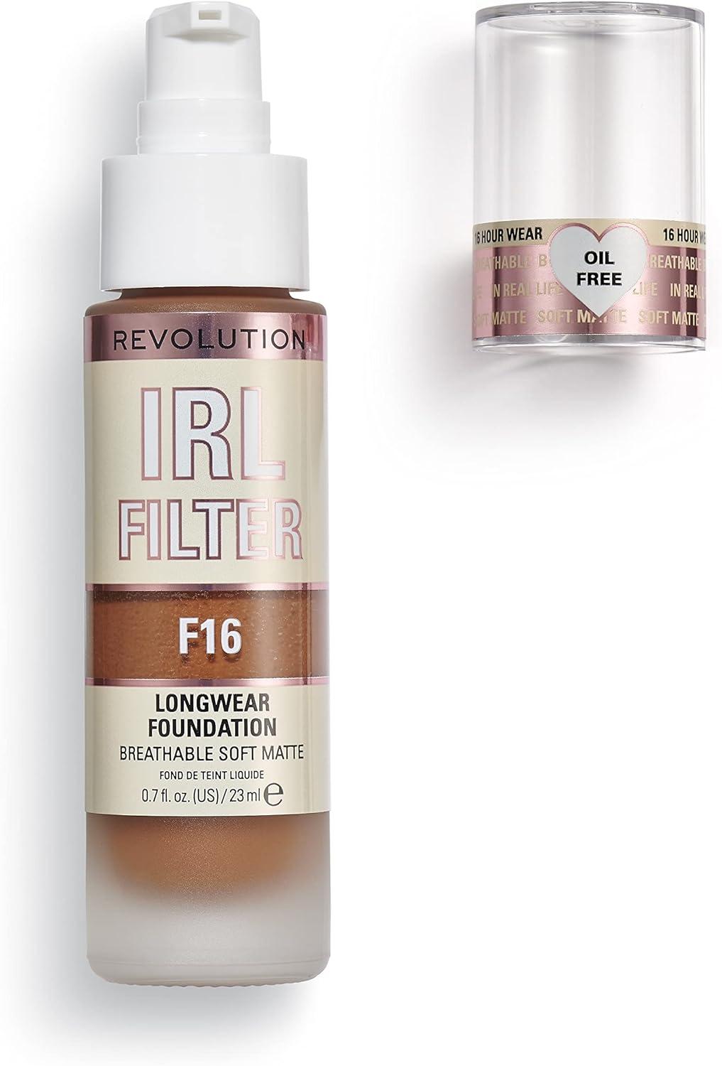 Makeup Revolution IRL Filter Longwear Foundation - Matte Finish, 16 ...