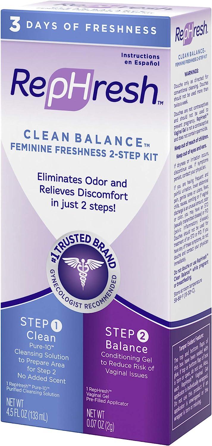RepHresh Clean Balance Feminine Freshness Kit - 2-Step pH-Balancing ...