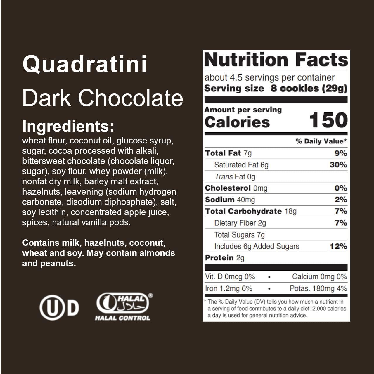 Loacker Quadratini Dark Chocolate Wafer Cookies 6-Pack - Crispy Wafers ...