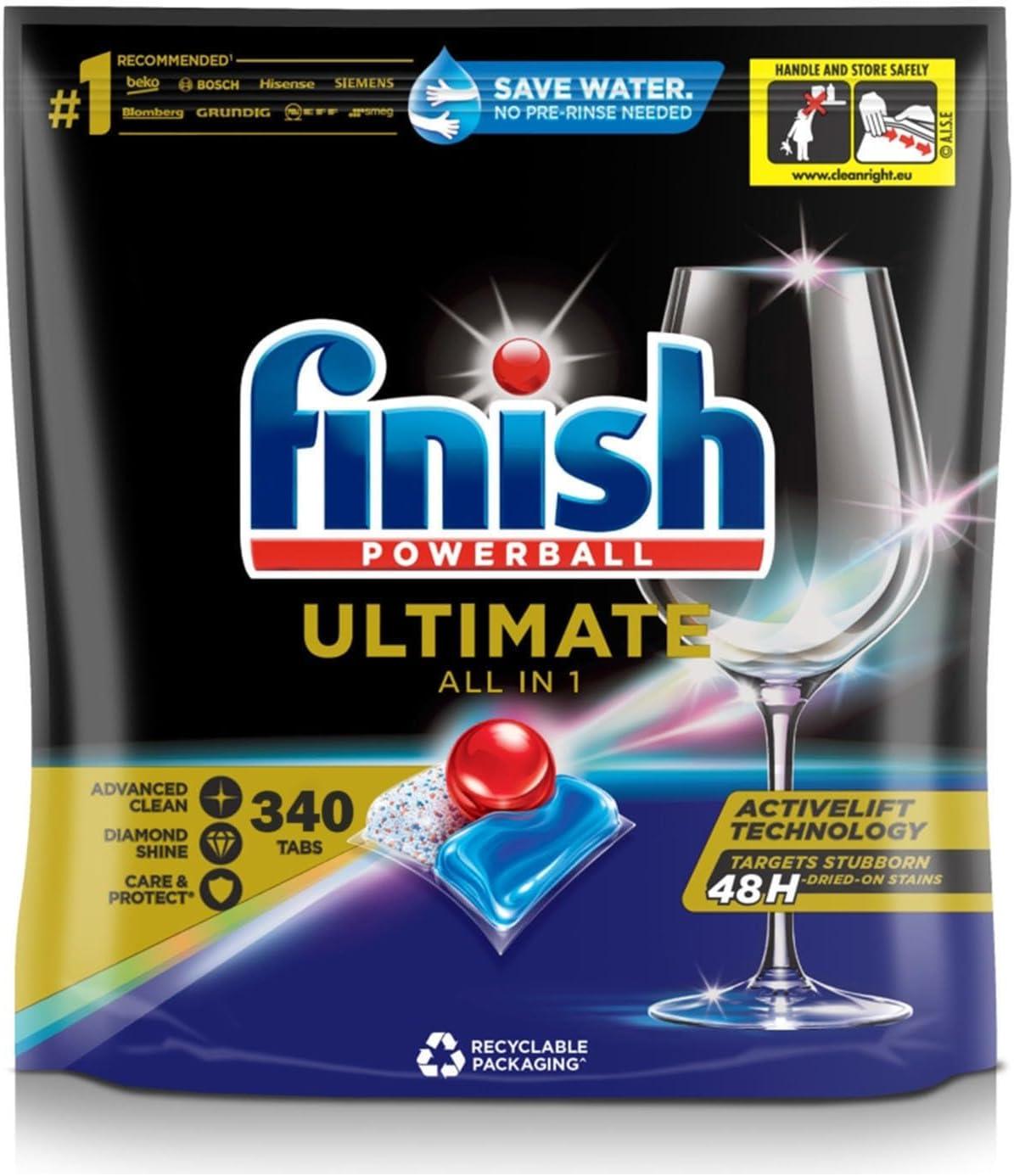 Finish Powerball Ultimate All-in-1 Dishwasher Tablets ORIGINAL 85 ...