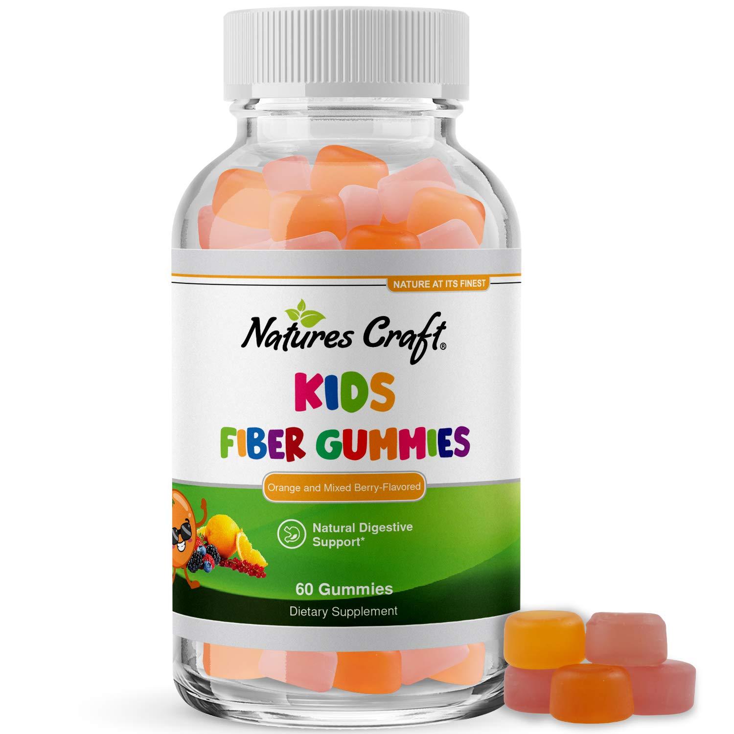 Kids Fiber Gummy Prebiotics Supplement - Digestive Health & Immune ...