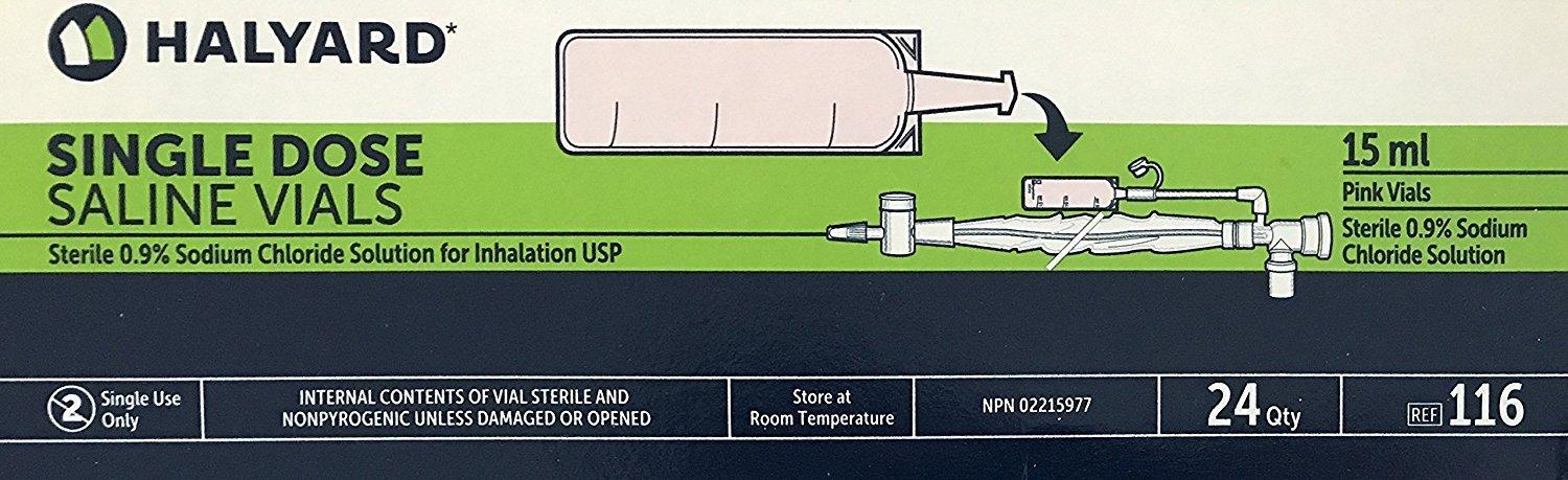 Single Dose 15ml Saline Vials 24pk - Convenient Pack for Quick Relief ...