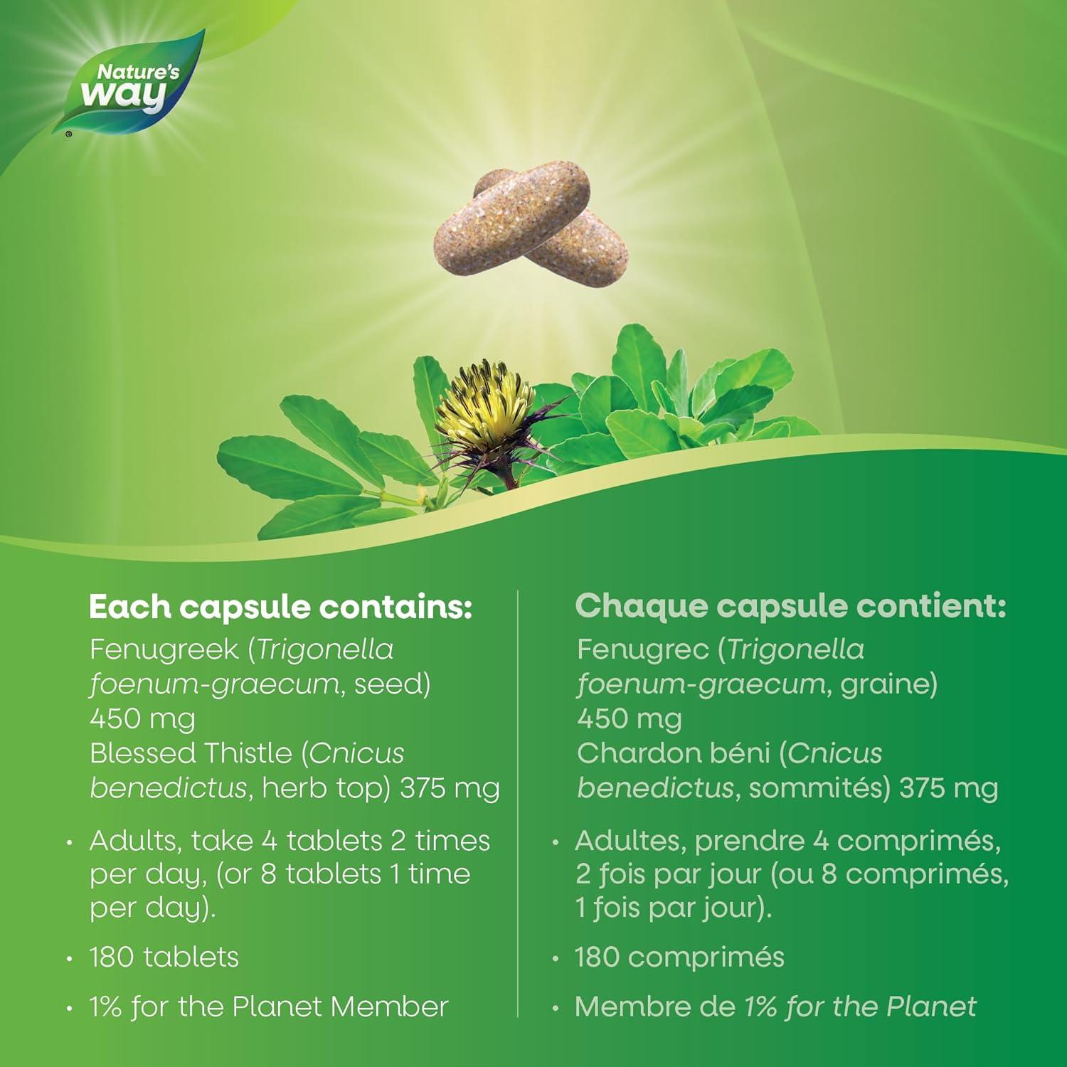 Nature's Way Fenugreek and Blessed Thistle Used in Herbal Medicine as a ...