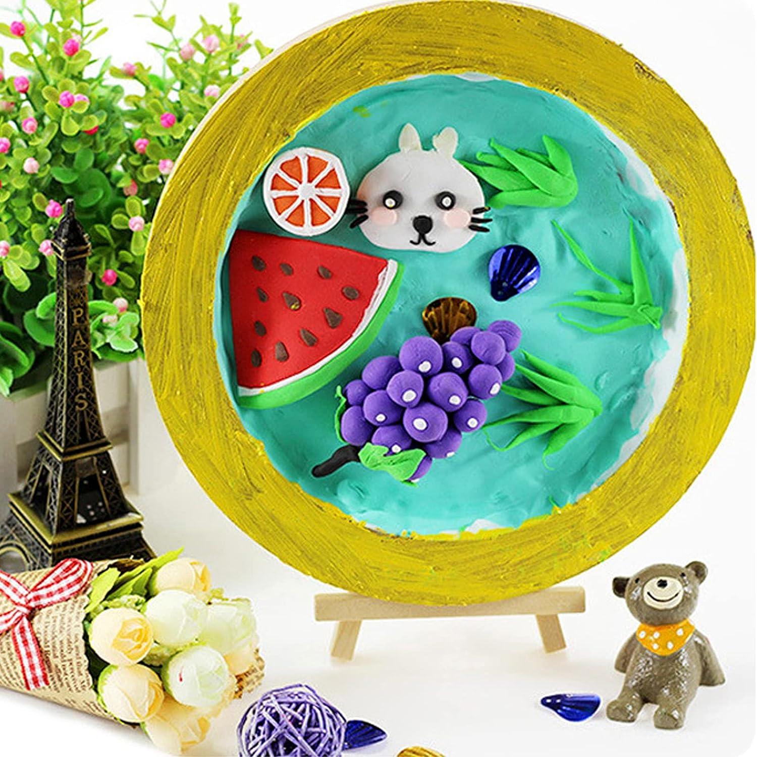6 Pcs Round Wood Canvas Panels for Painting - 3 Sizes - Arts & Crafts ...