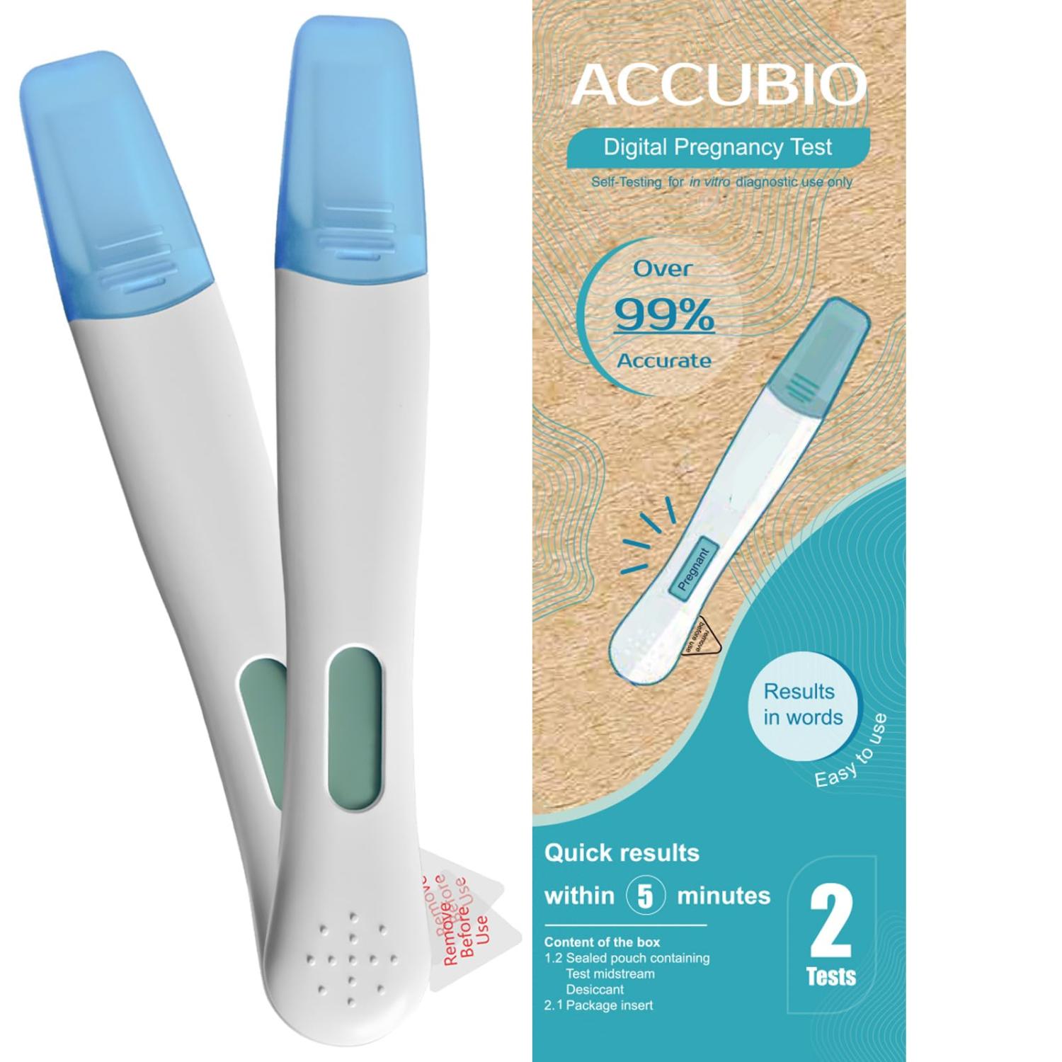ACCUBIO Digital Pregnancy Test - Over 99% Accurate Results in 5 Minutes ...