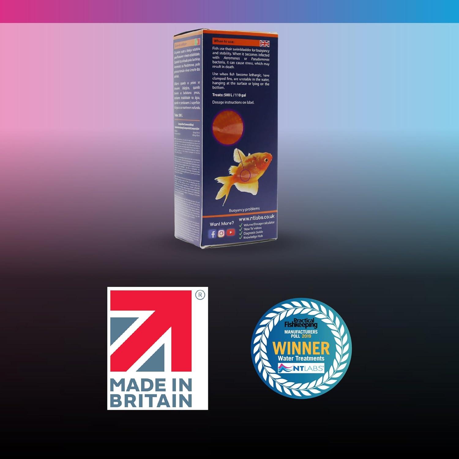 NT Labs Aquarium Swimbladder Treatment - 100ml | Internal Bacterial ...