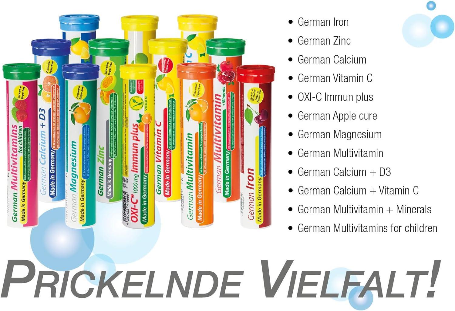 Calcium Effervescent Tablets 500 mg - Lemon Flavor - 2x20 Pieces - T&D ...