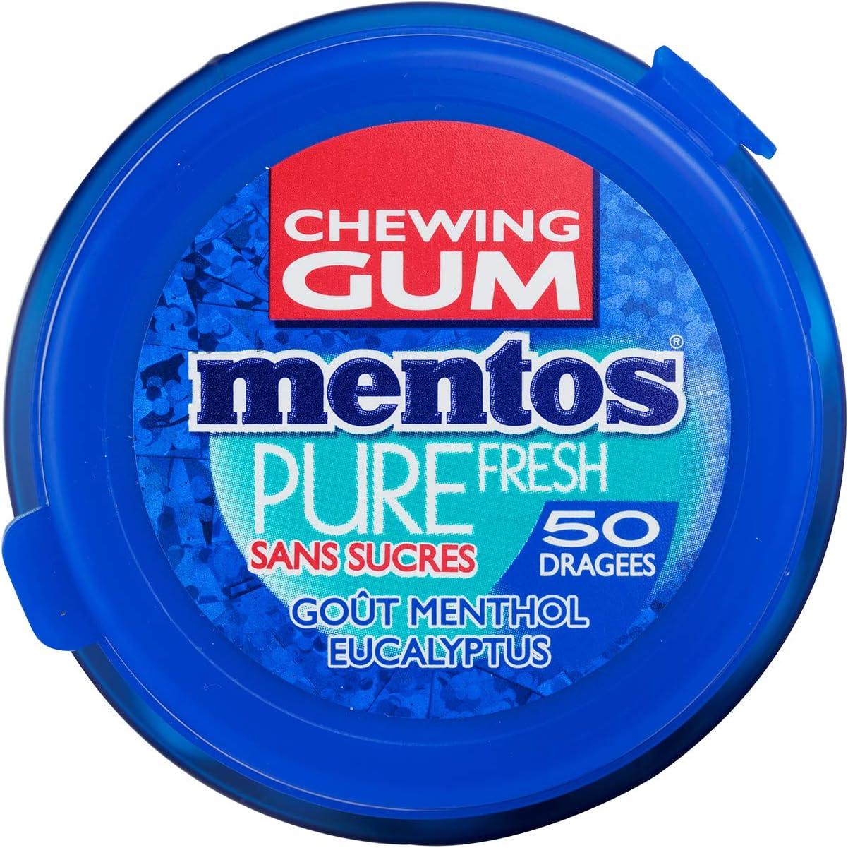 Mentos - Mentos Pure Fresh Menthol-Eucalyptus Chewing Gum - Sugar Free ...