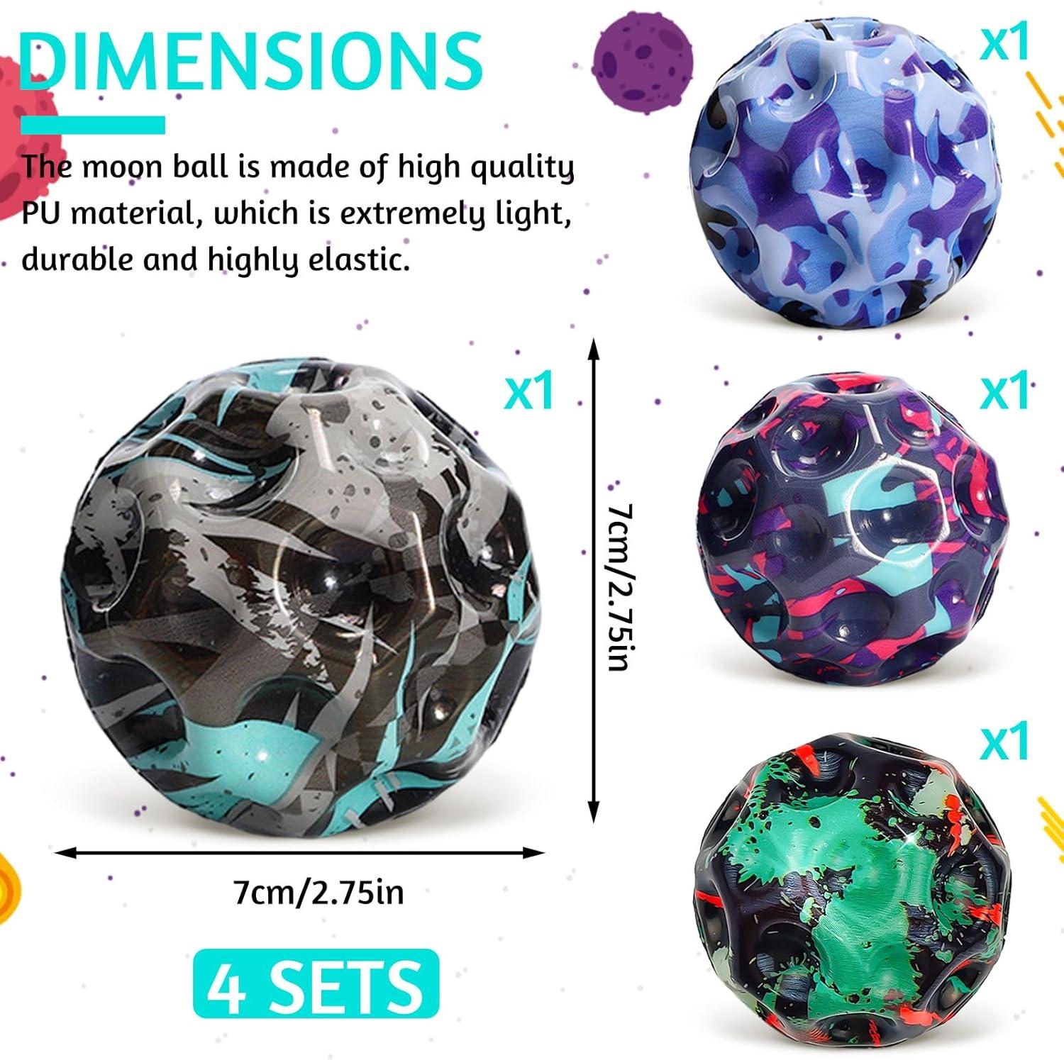 Nhydz 4-Piece Astro Jump Ball Set - High Jumping Moon & Rubber Bounce ...