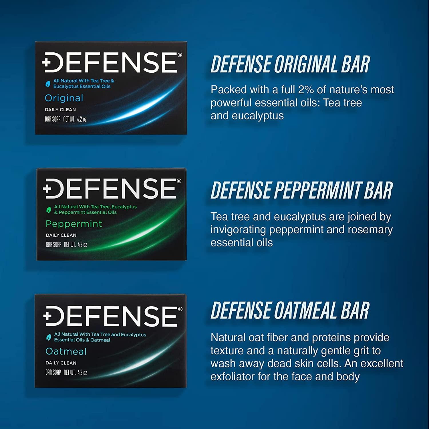 Defense Soap Original Tea Tree Bar Soap - 4.2oz (Pack of 5) | Gentle ...