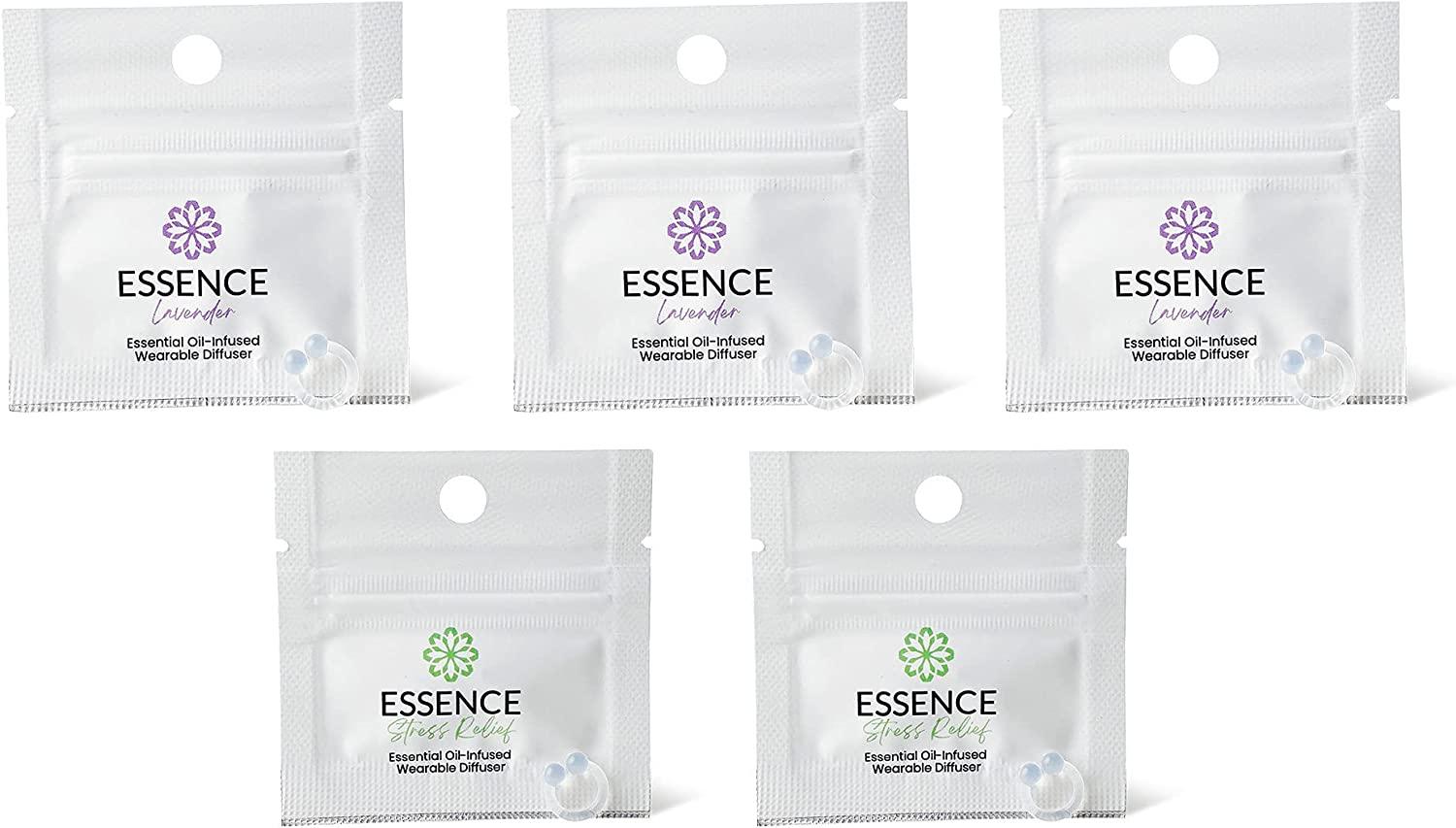 Essence Nasal Diffuser & Essential Oil Ring Bundle | Calming Blends for ...