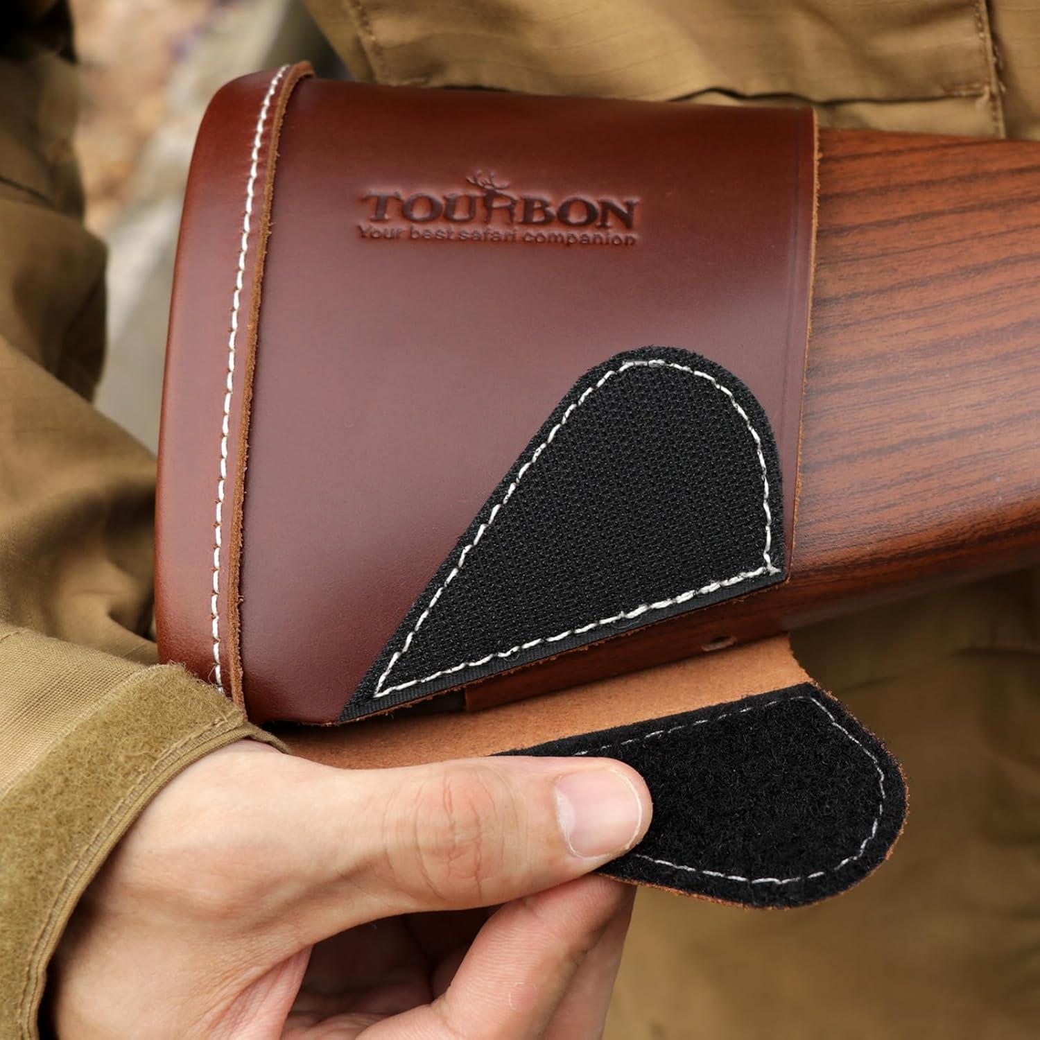 Tourbn Hunting Leather Recoil Pad for Shotgun & Rifle - Stock Extension ...