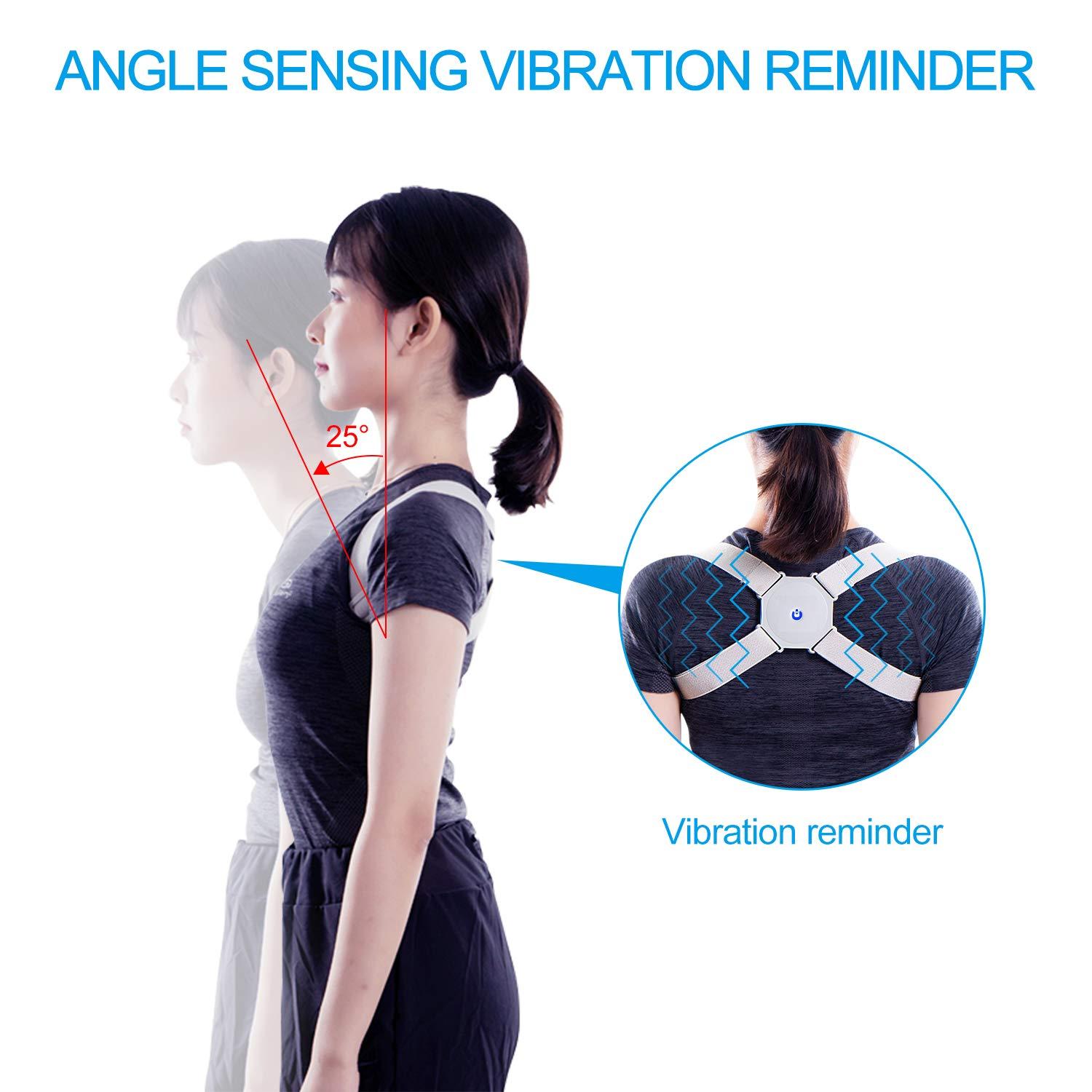 Posture Corrector for All Ages - Smart Back Brace with Vibration ...