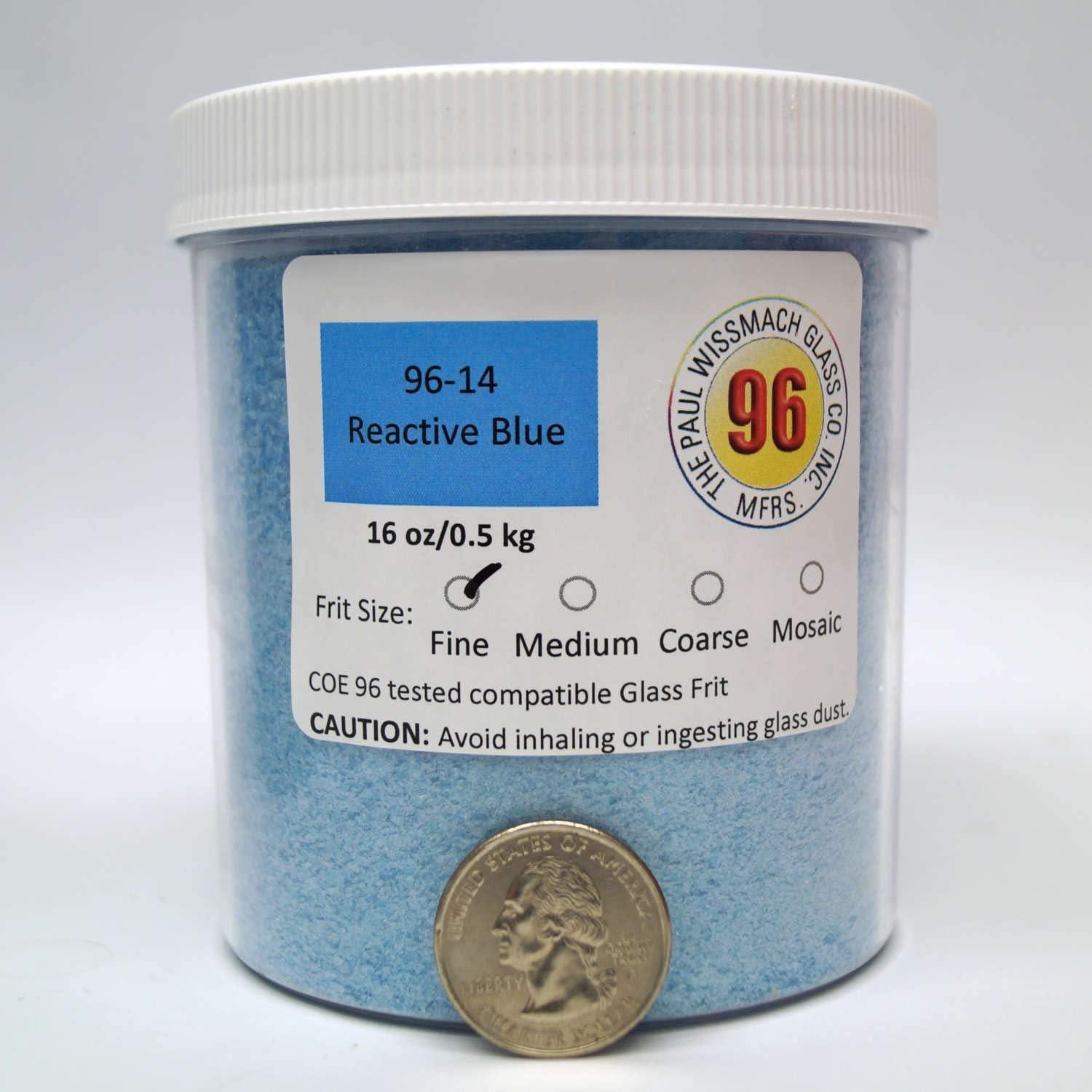 1 lb Wissmach Reactive Blue Fine Frit - 96 COE | Glass Fusing Supplies ...