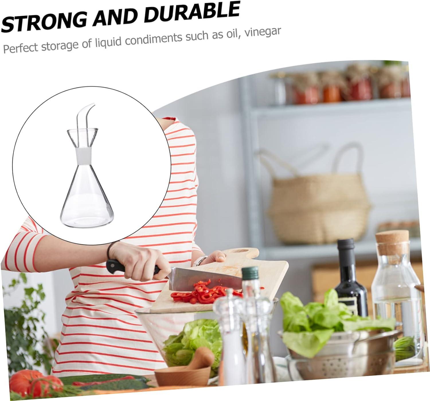 Zerodeko 3 Pcs Glass Oiler Soy Sauce Bottle Vinegar Pourer Oil ...
