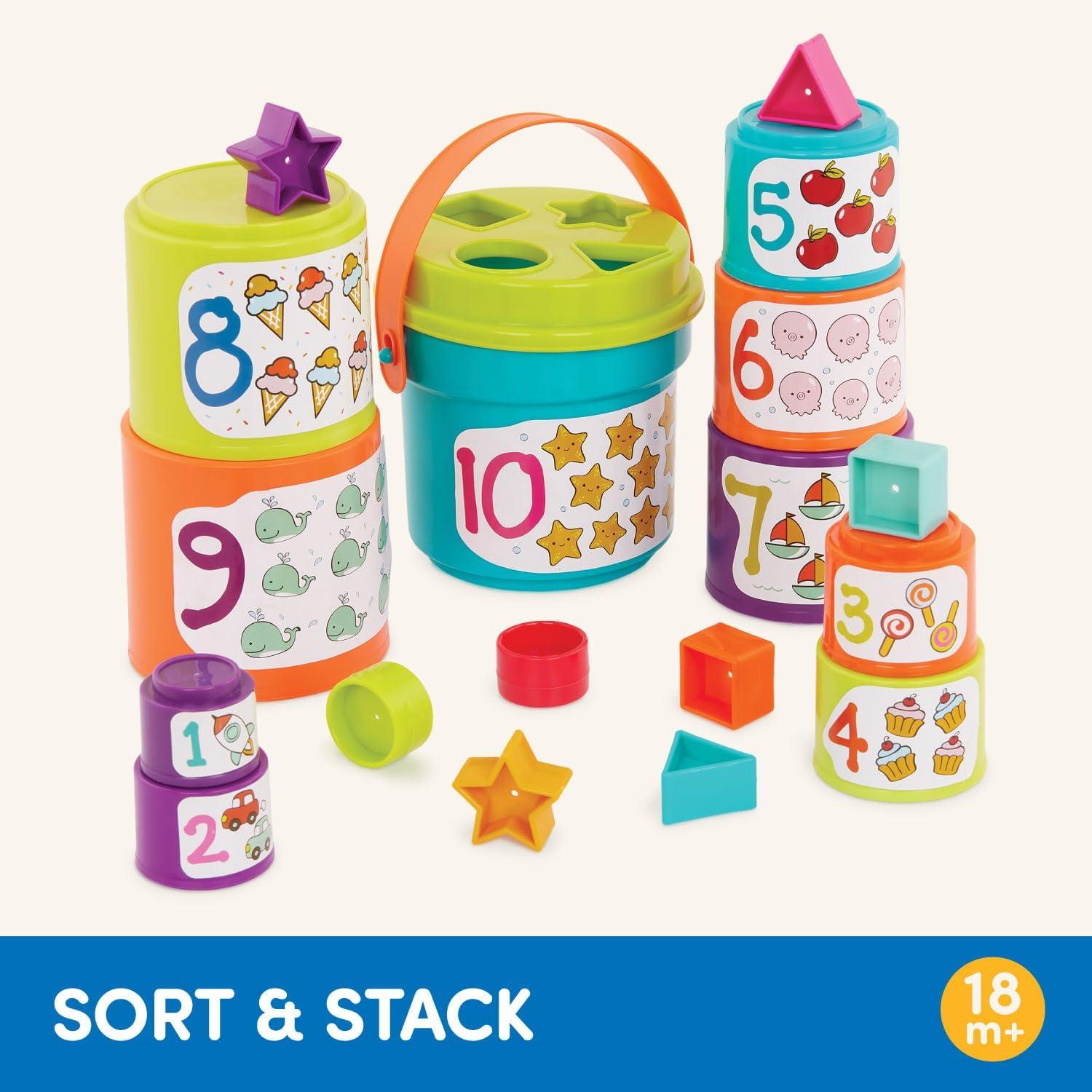 Batta Stacking Cups - Sorting & Learning Toy for Kids 18+ Months | 19 ...