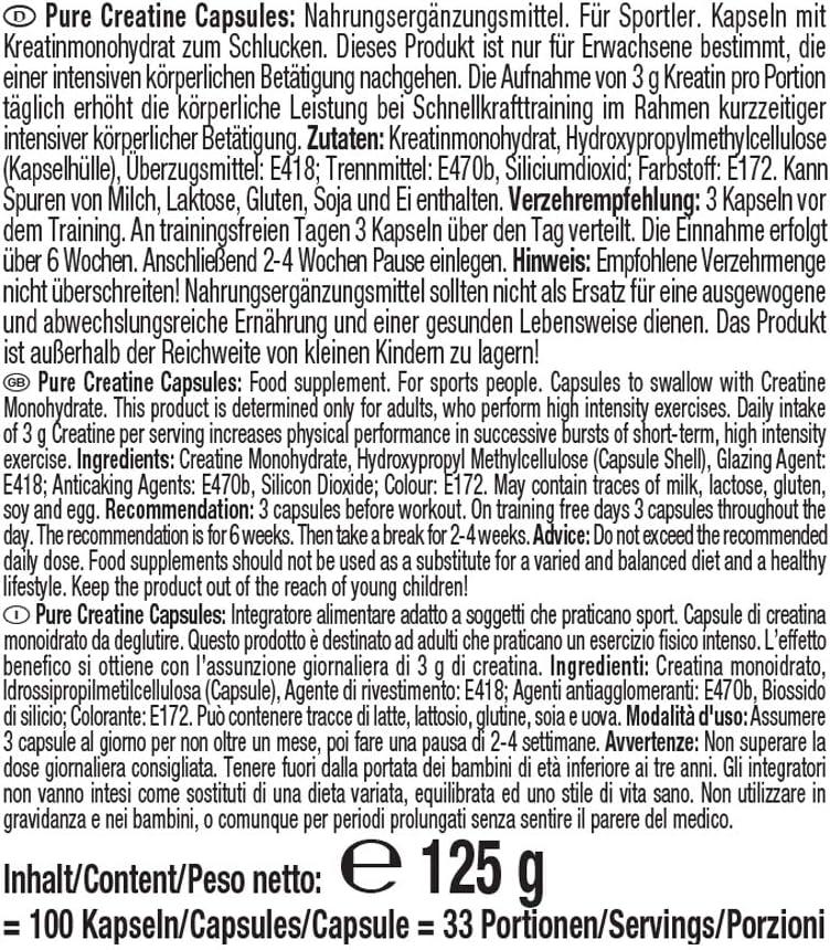WEIDER Creatine Capsules - Premium Creapure Creatine Monohydrate for ...