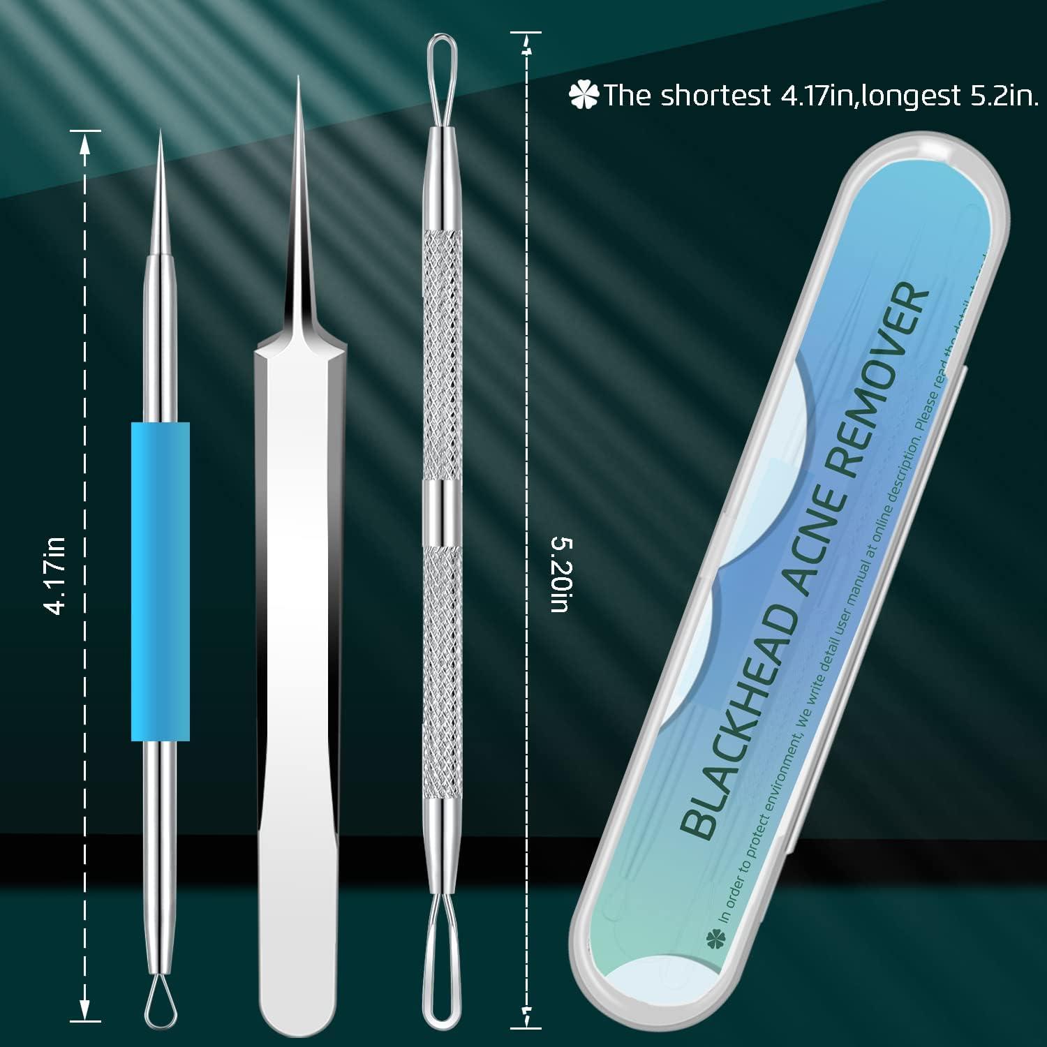 Acne Removal Kit: Blackhead, Pimple, Comedone Extractor & Whitehead ...