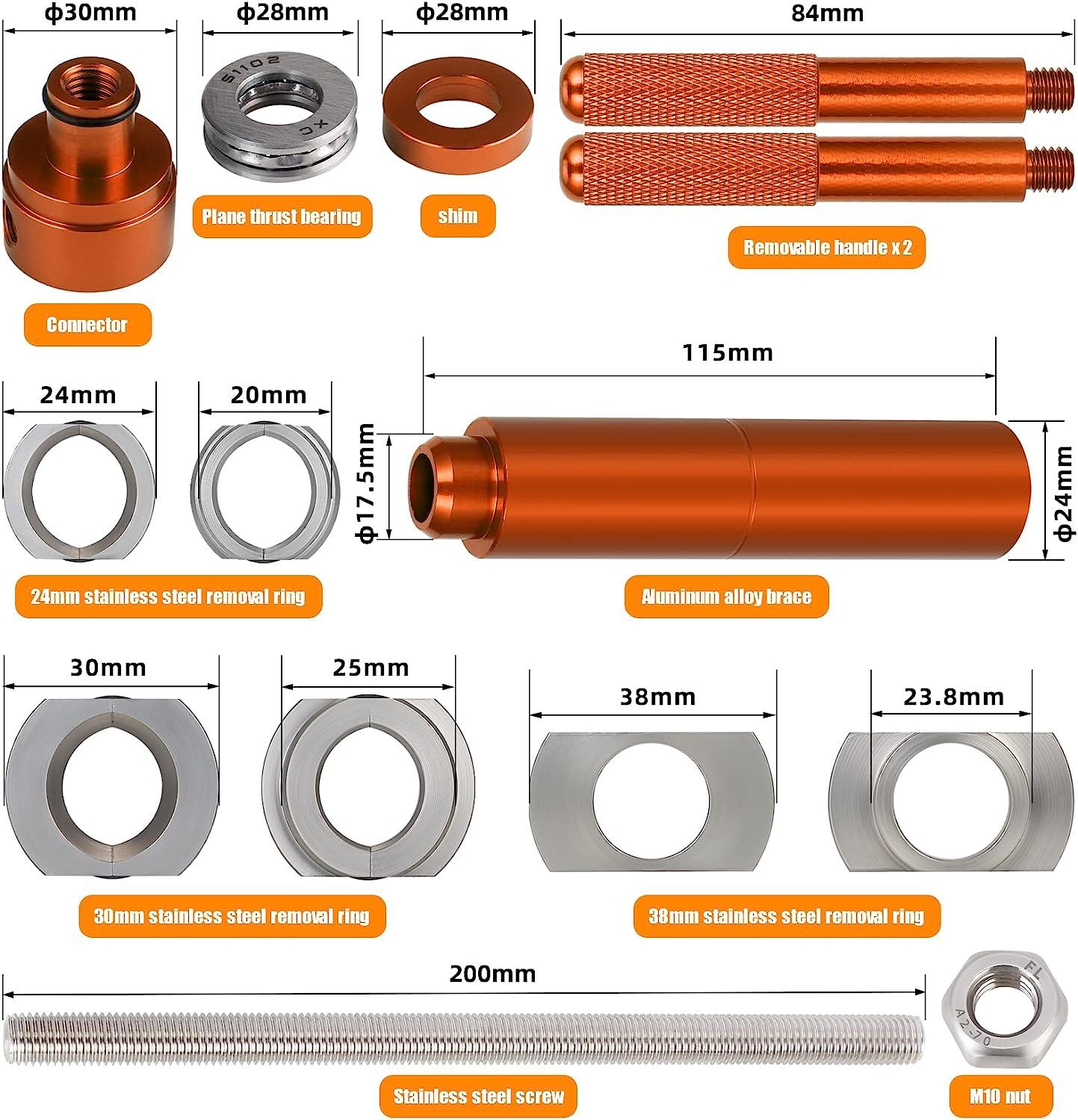 OugeWood Bicycle Bottom Bracket Tool Kit - Bearing Press & Removal Tool ...