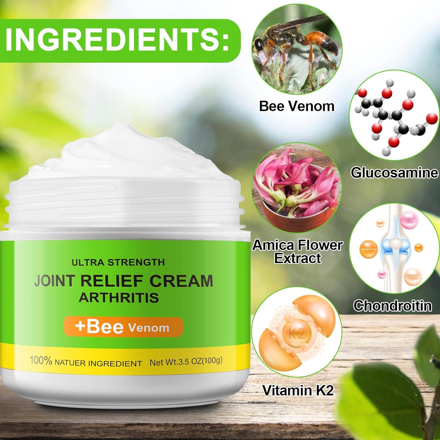 Bee Venom Joint and Bone Care Cream Joint Bone Pain Relief Cream Ultra ...