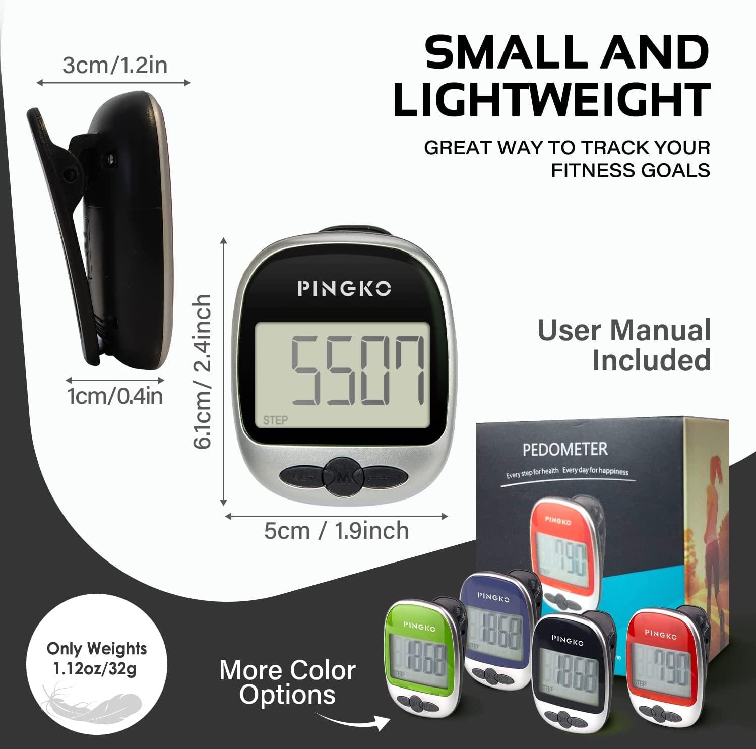 PINGKO Outdoor Portable Sport Pedometer - Green A4-Black | Step ...