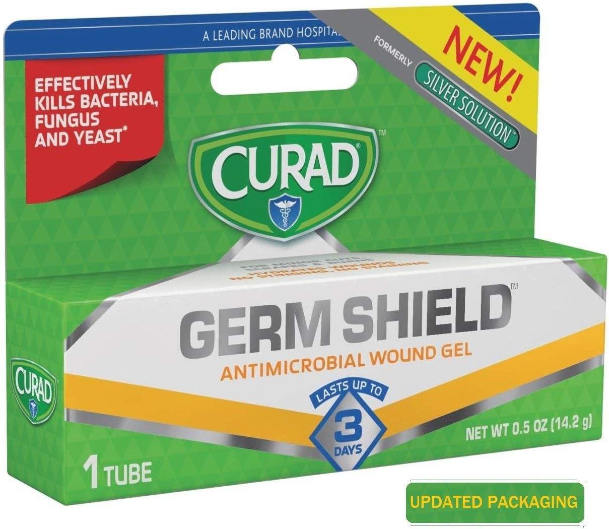 Curad Germ Shield Antimicrobial Gel 0.50 oz - Pack of 3 | Fast-Acting ...