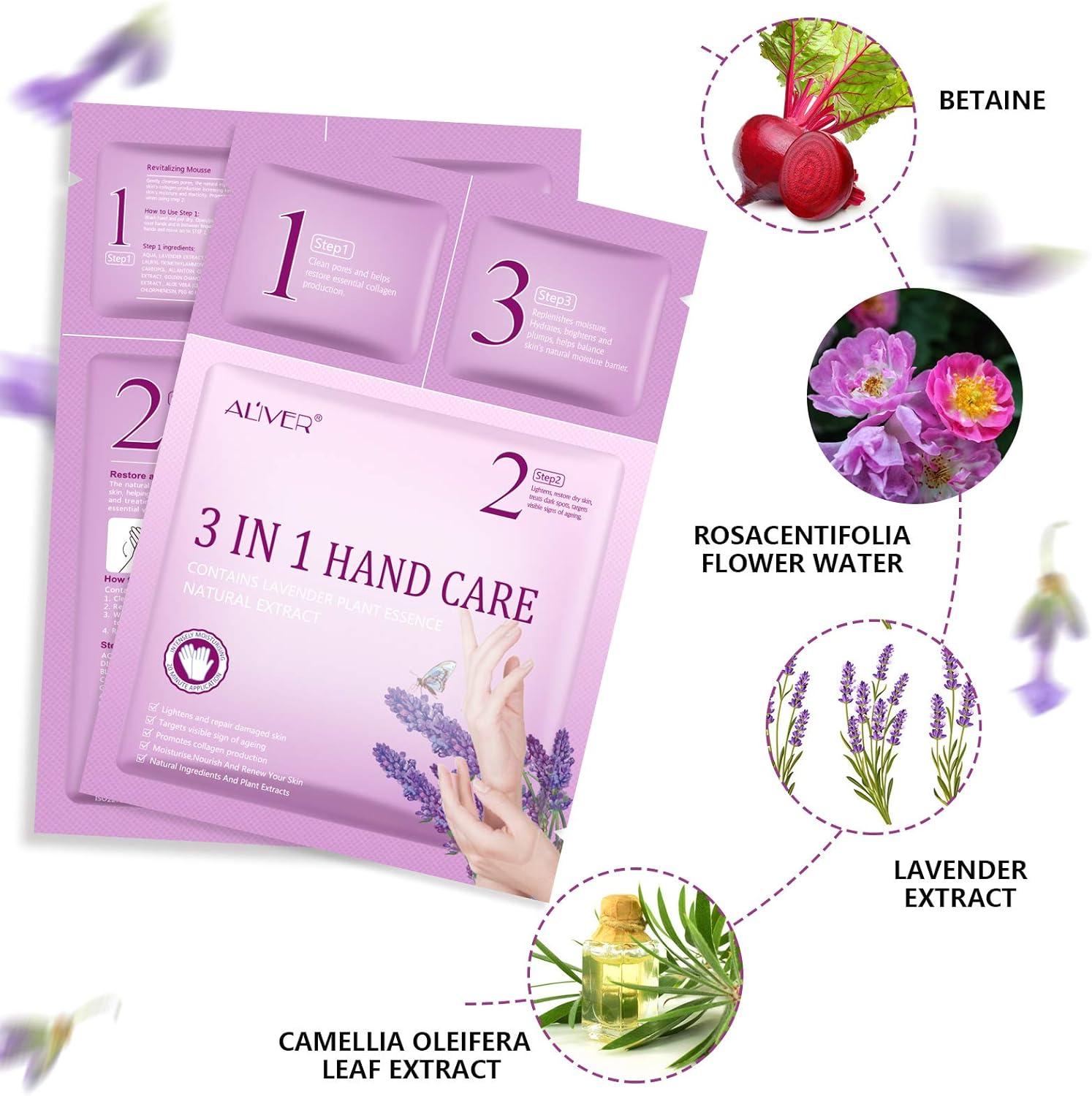 3-in-1 Hand Care Mask - Moisturizing Gloves & Repair Cream for Dry ...