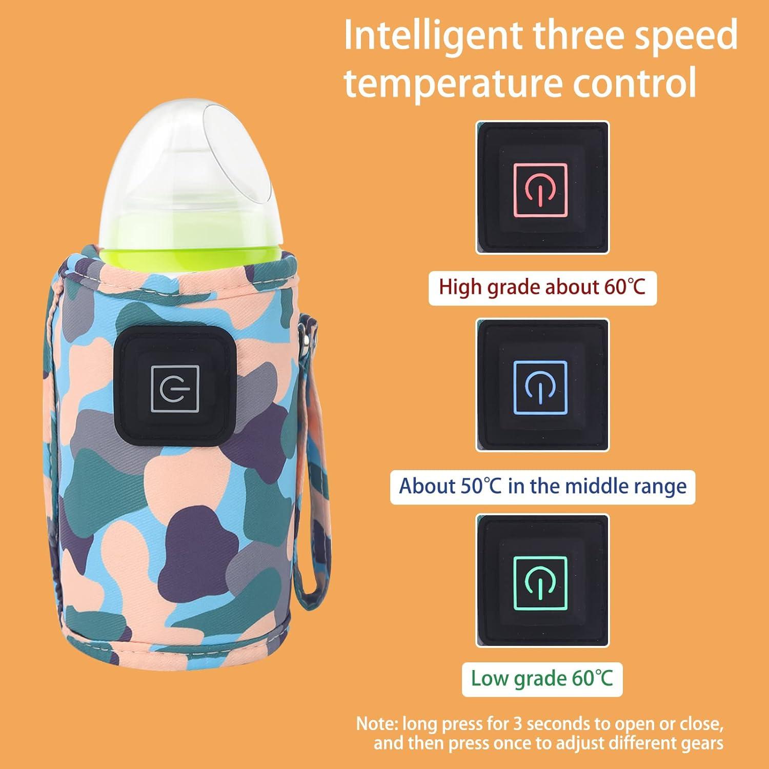 TSLBW Baby Bottle Warmer Bag Portable USB Bottle Warmer 3 Gear ...
