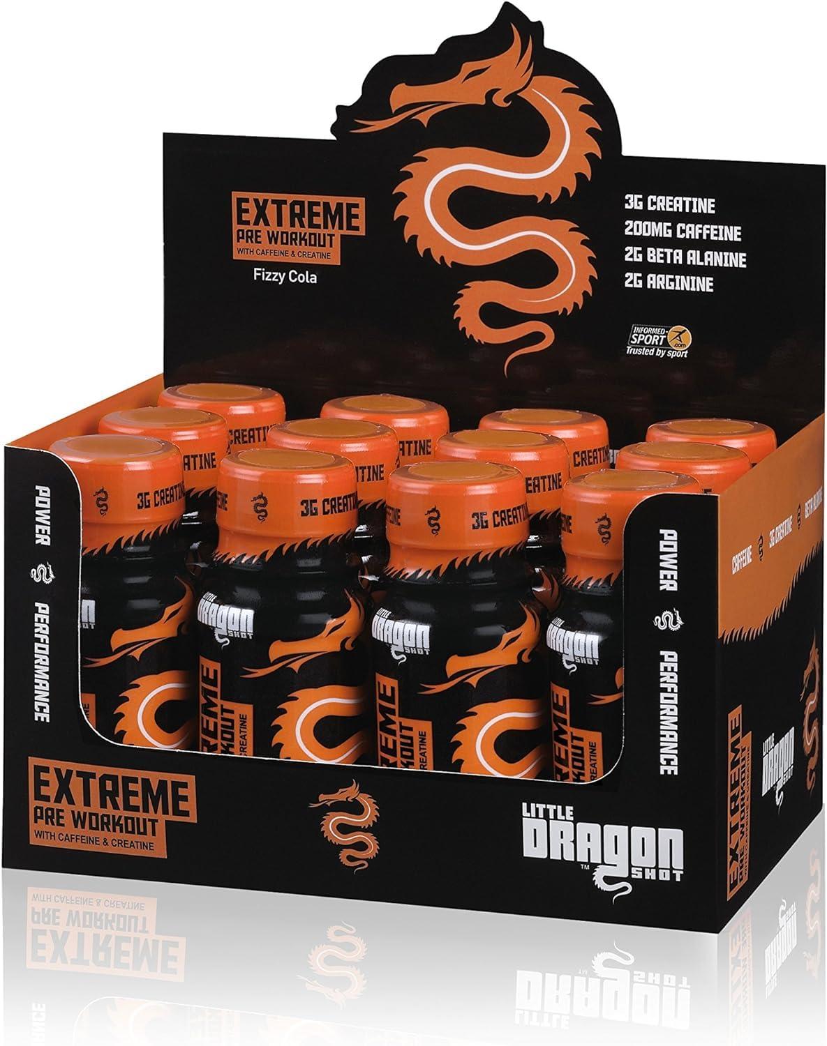 Extreme Pre-Workout Shot Increase Focus & Performance Fizzy Cola 12 x ...